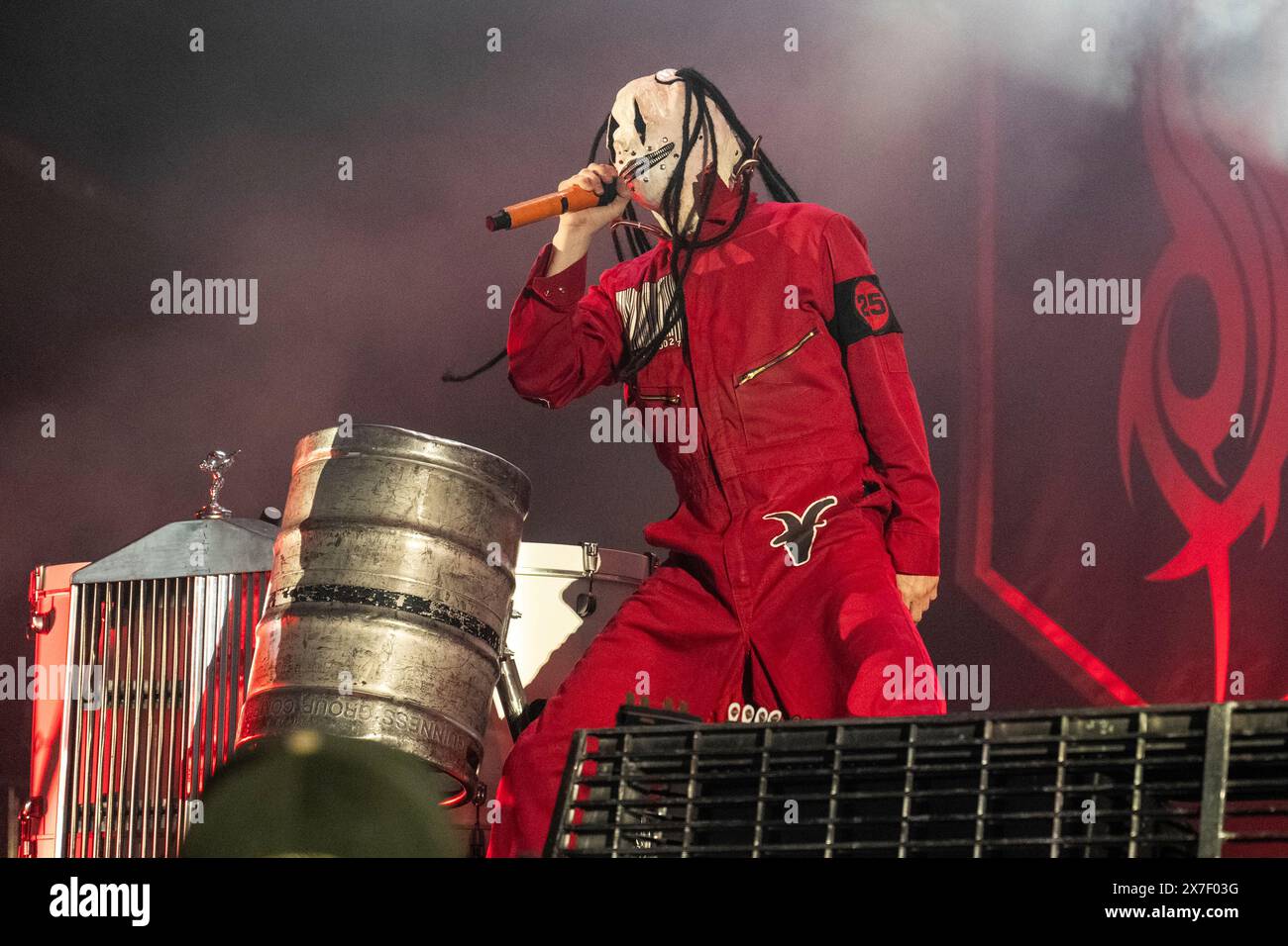 Mike Pfaff of Slipknot performs during Sonic Temple Art and Music ...