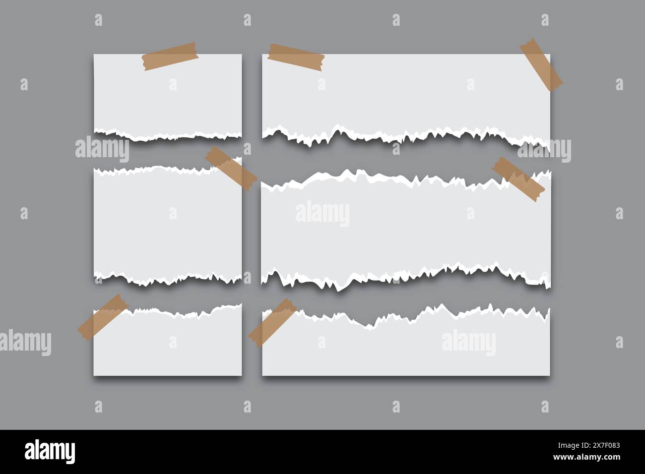 vector set of torn ripped paper sheets Stock Vector Image & Art - Alamy