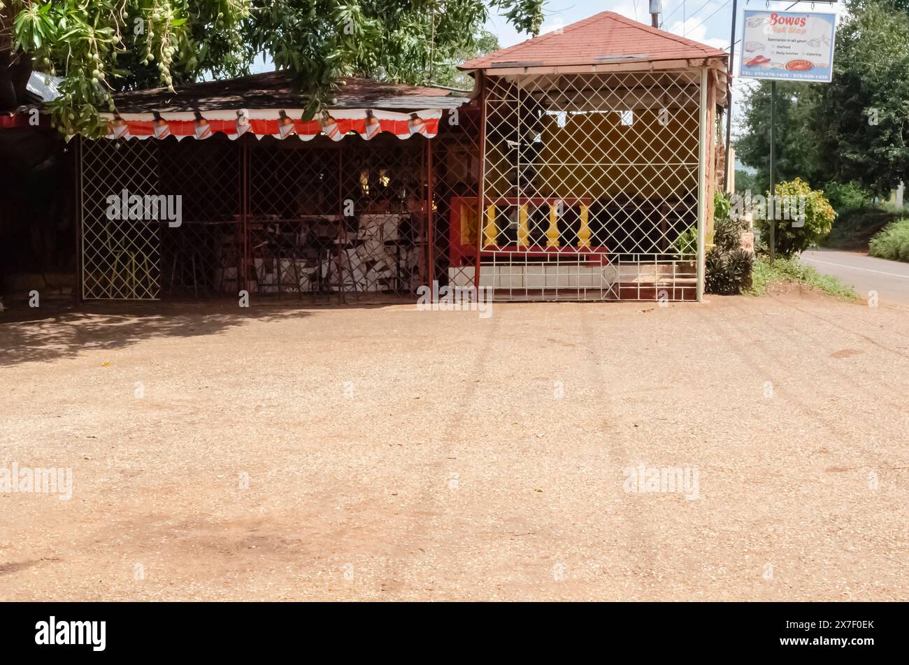 The Front of Bowes Fish Stop and Bar in Downs, Manchester, Jamaica ...