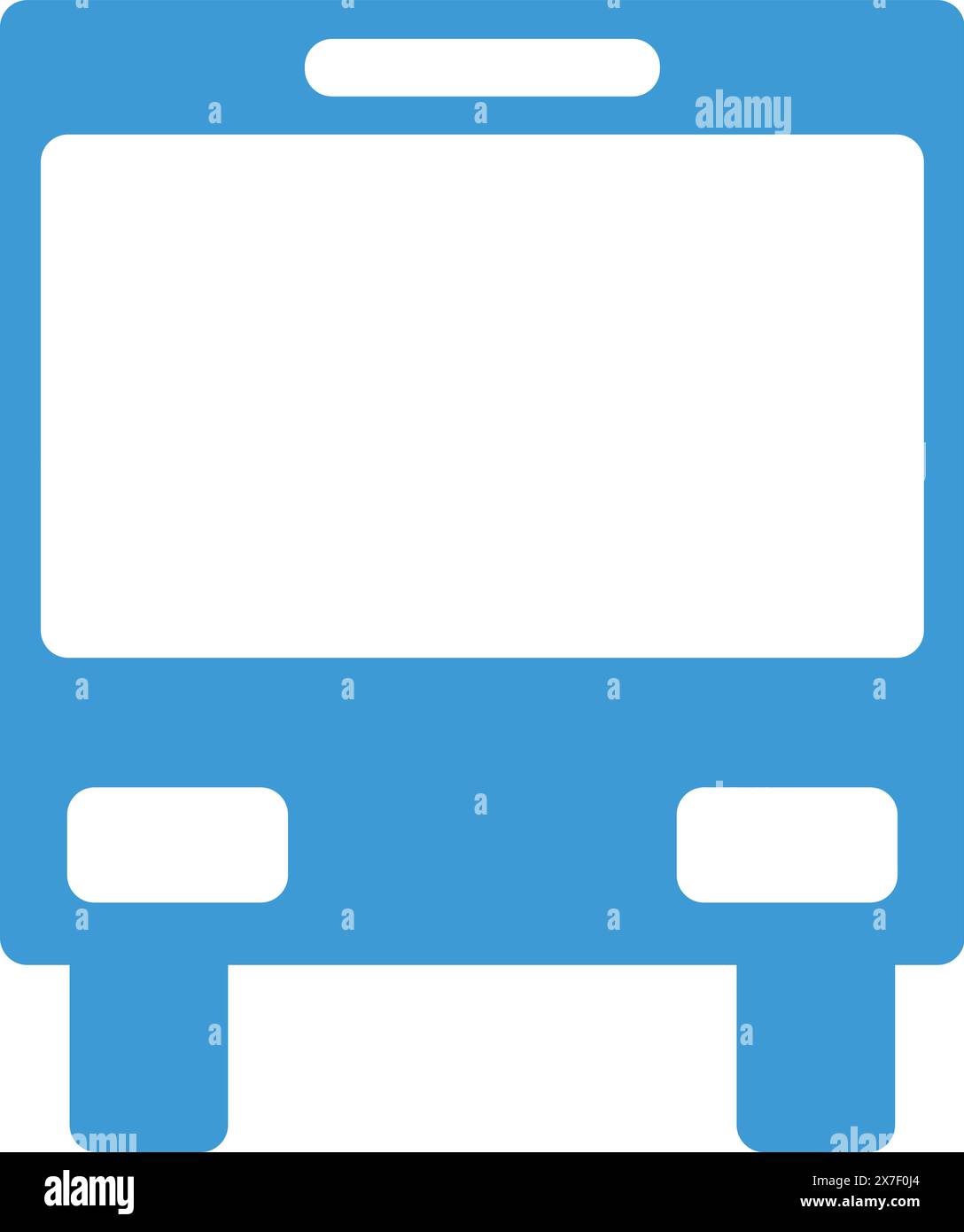 Blue bus stop icon. boarding position. vector Stock Vector Image & Art ...