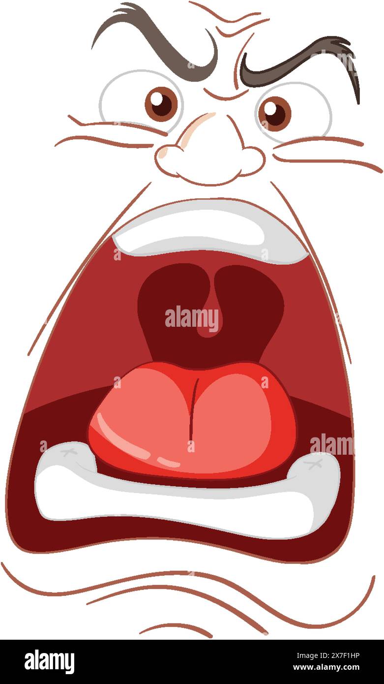 Vector art of a shocked, angry expression Stock Vector Image & Art - Alamy