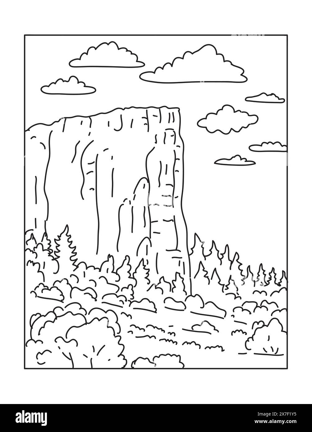 El morro mountain Stock Vector Images - Alamy