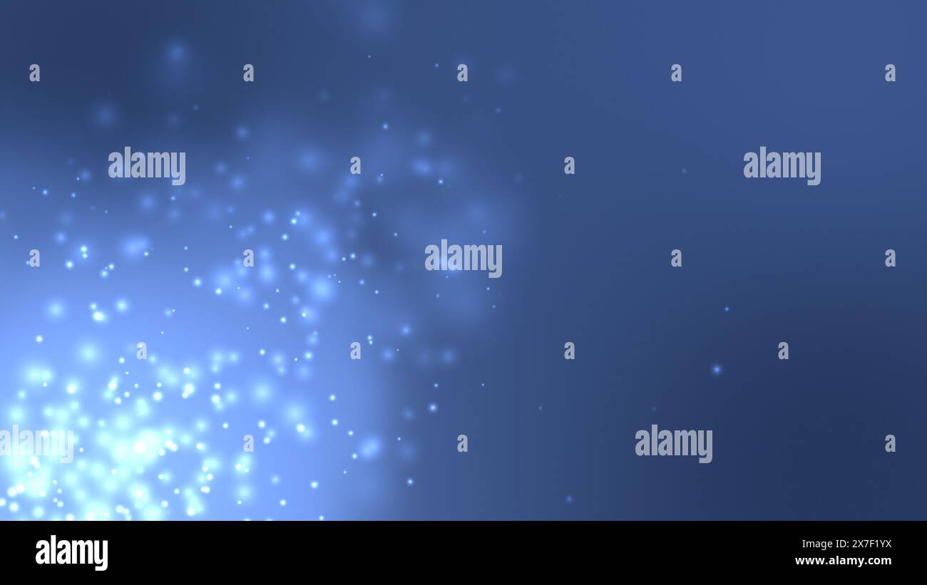 Illuminating Blue glitter bokeh background, logo titles in award, music ...