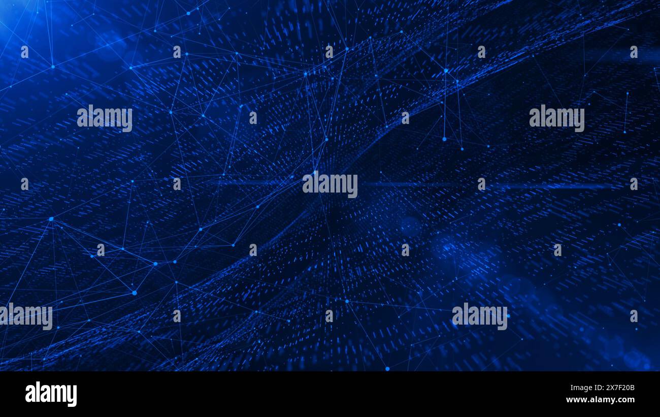 Abstract Glowing plexus background with connected dots and lines, presentation background for ...