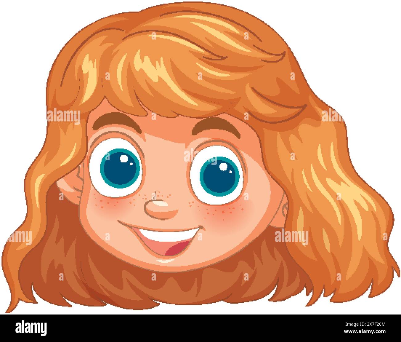 Vector illustration of a cheerful young girl Stock Vector Image & Art ...