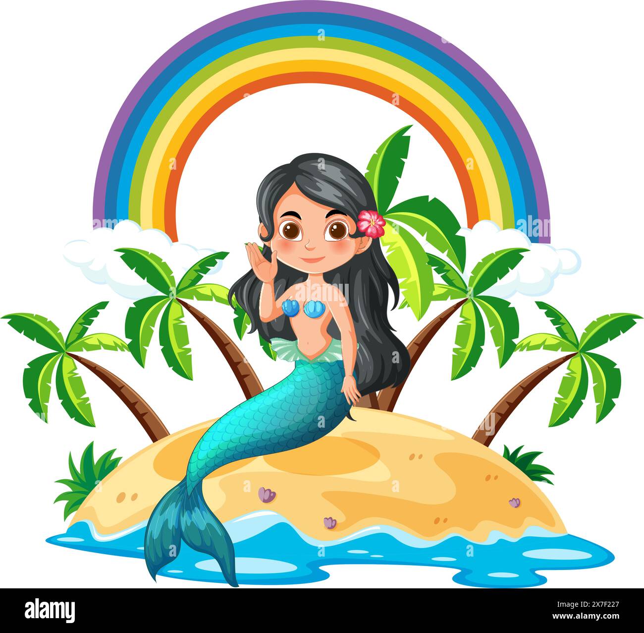 Mermaid sitting on beach hi-res stock photography and images - Alamy