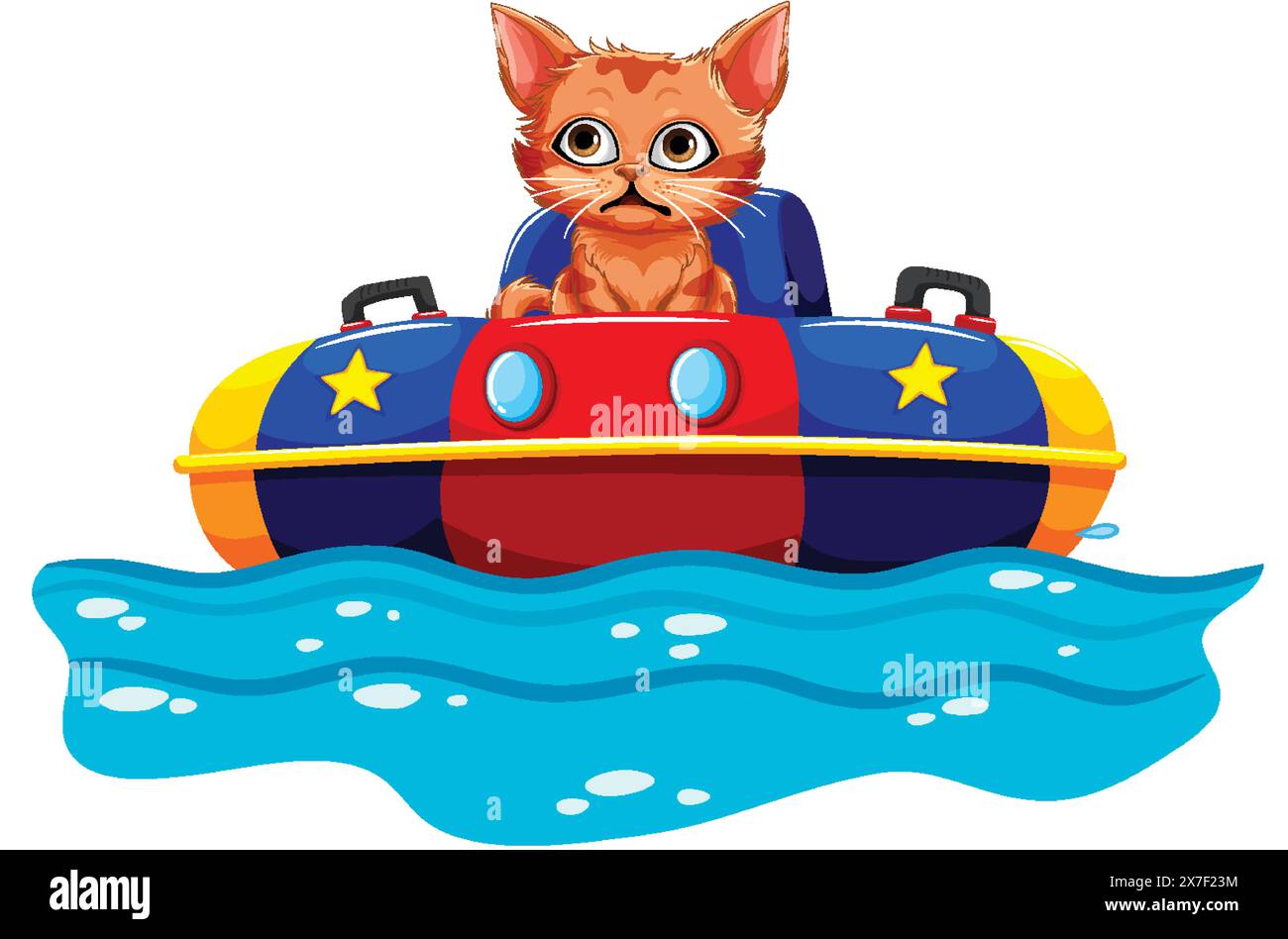 Cat in a boat Cut Out Stock Images & Pictures - Alamy