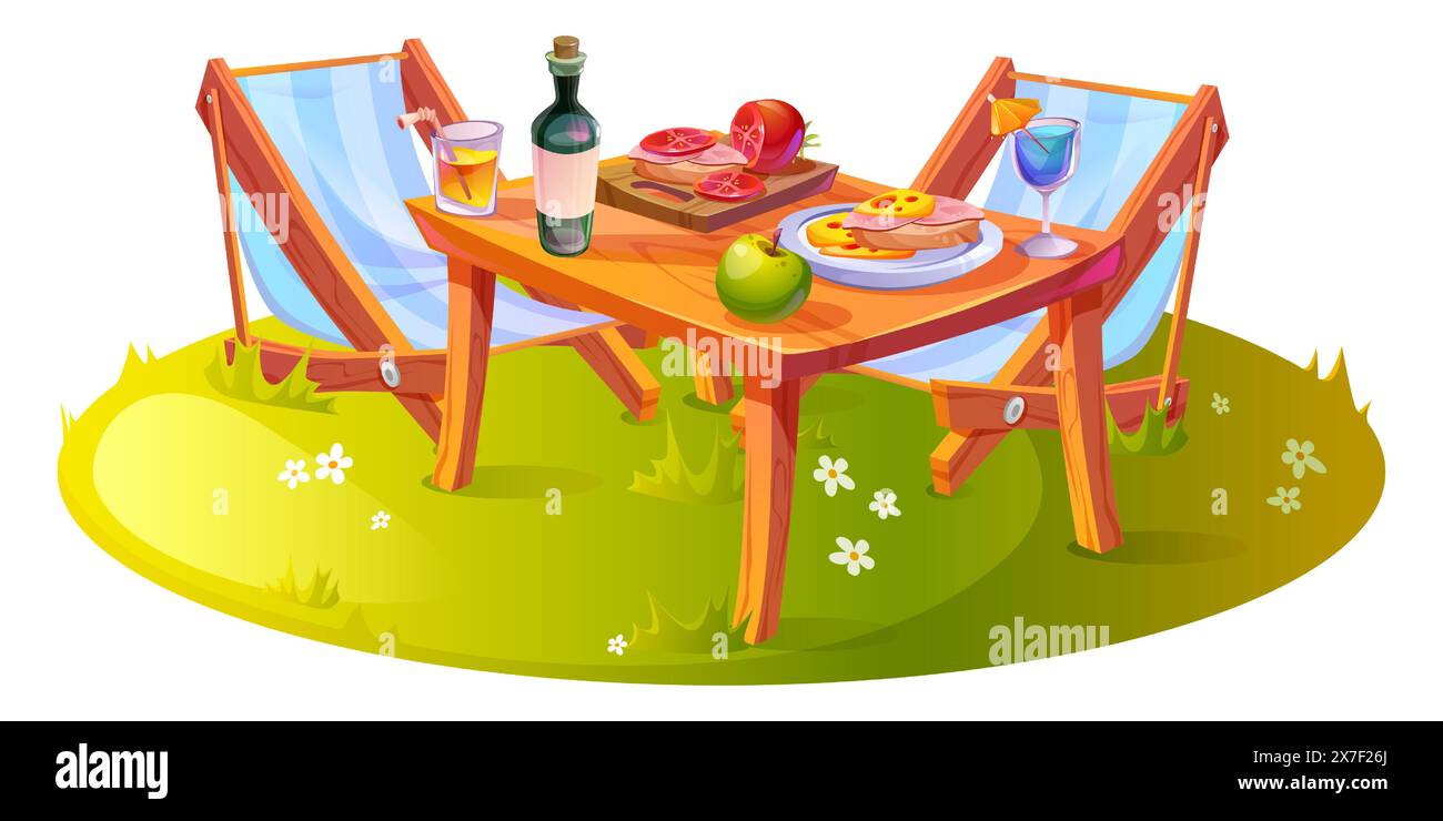 Garden party buffet Stock Vector Images - Alamy
