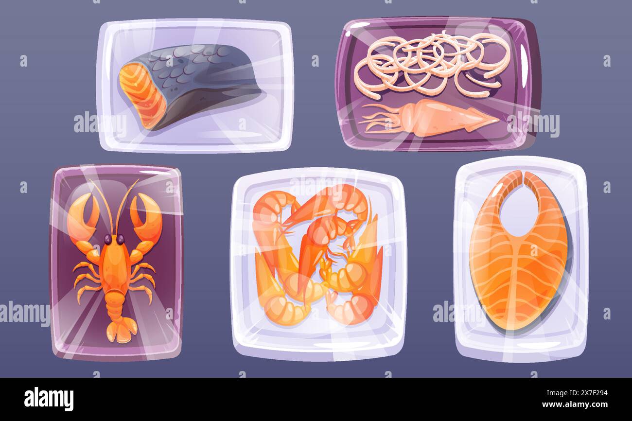 Frozen squid Stock Vector Images - Alamy