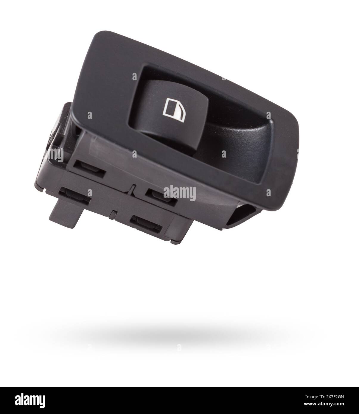 Power window button on white isolated background. Window lifter key ...