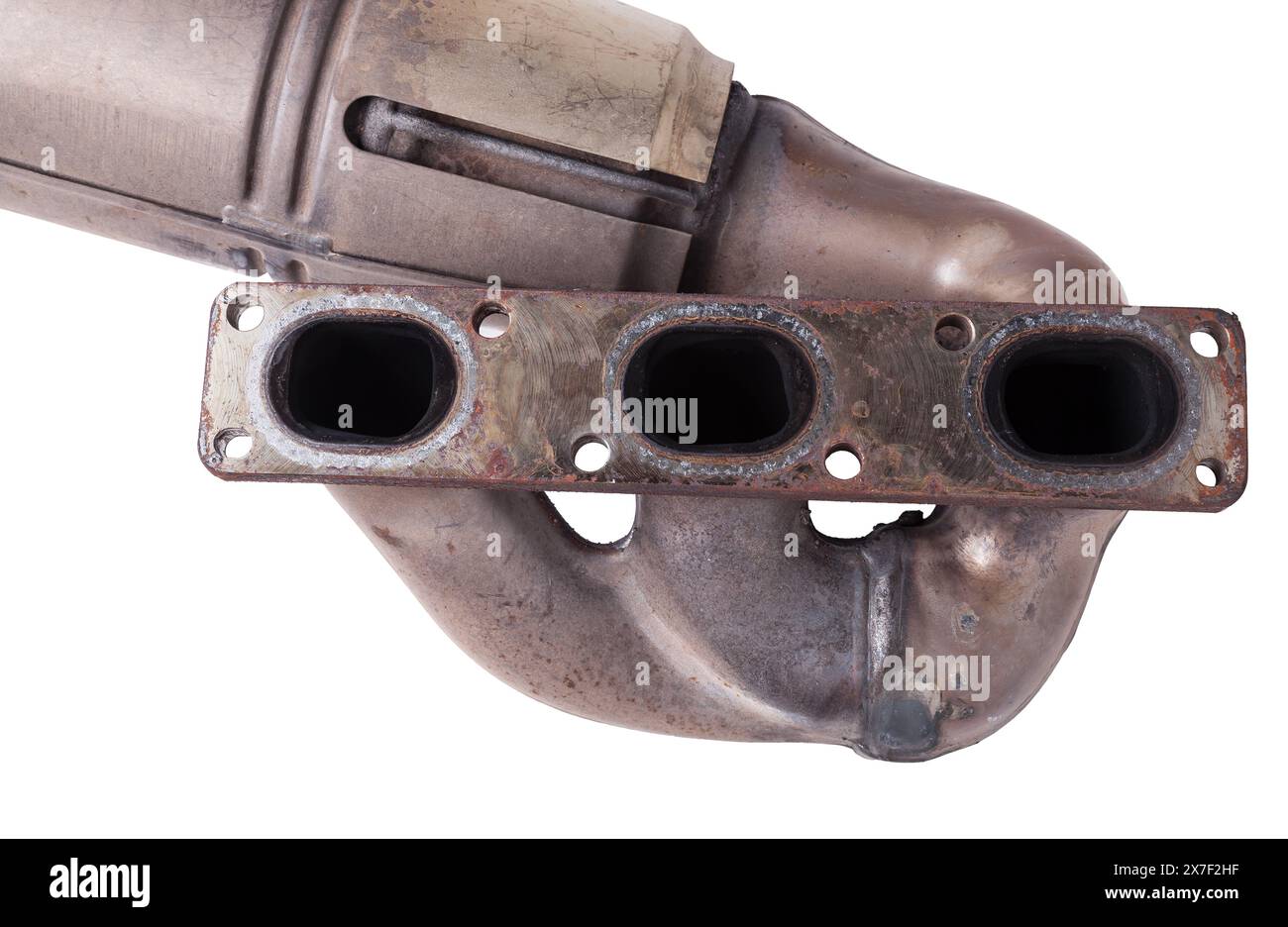 Automotive catalyst removed from a vehicle for repair with a ceramic ...