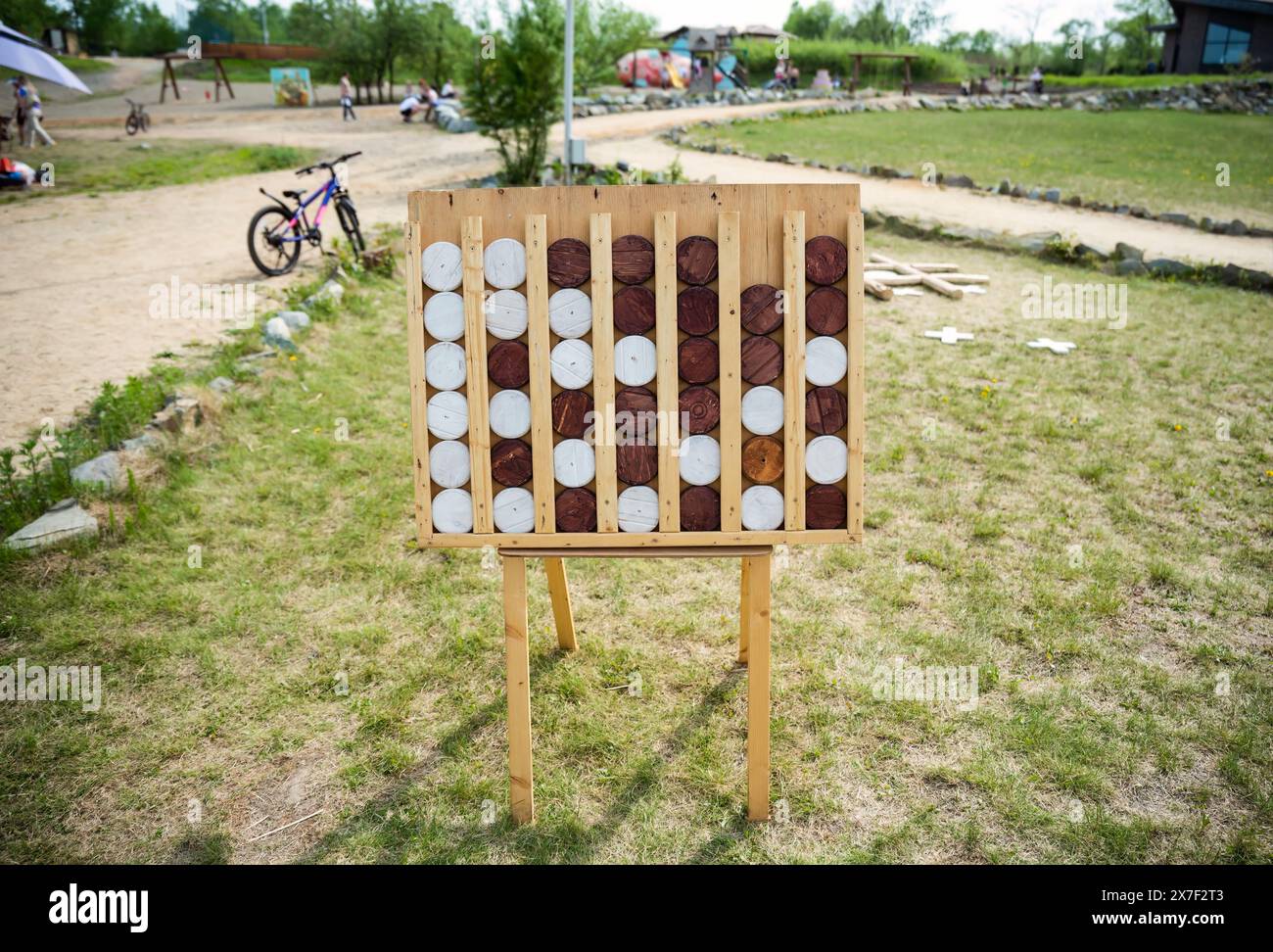 Wooden game Connect Four (known as Connect 4, Four Up, Plot Four ...