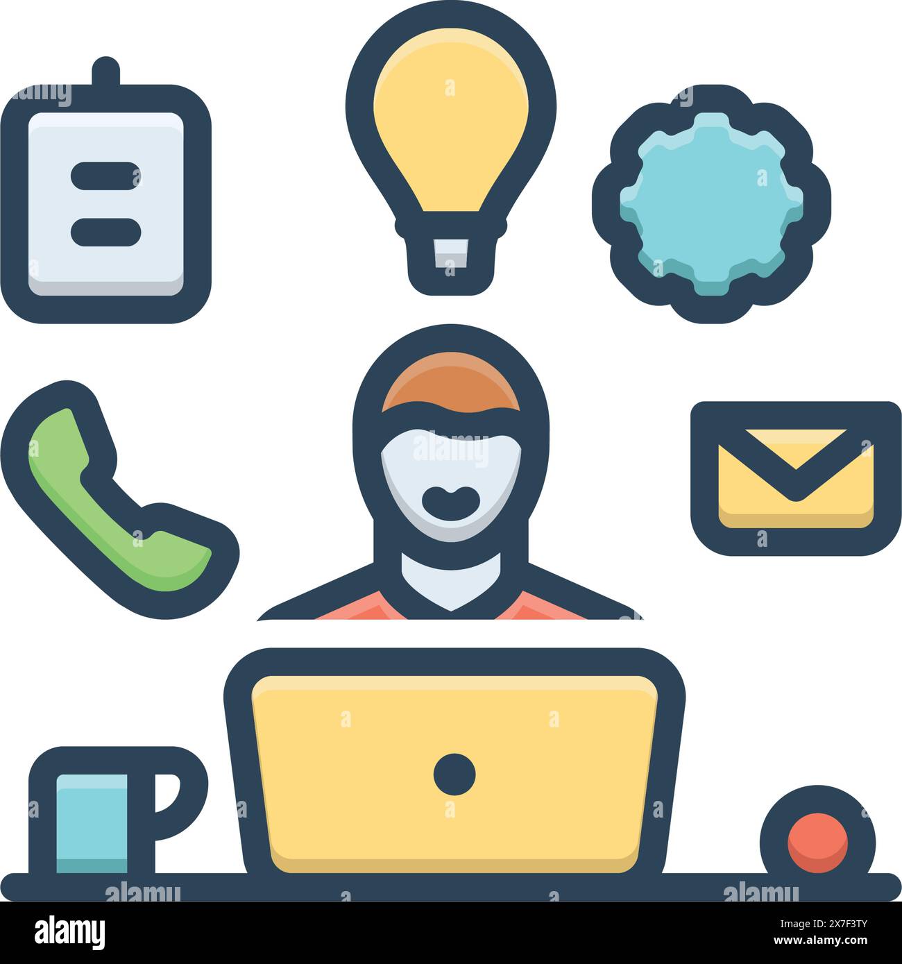 Multi tasking vector vectors hi-res stock photography and images - Alamy