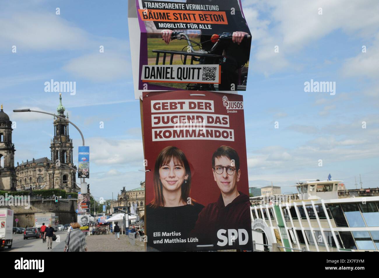 Dresden/Deutscheland/Germany/17-18 MAY 2024/ Billbords and posters of ...