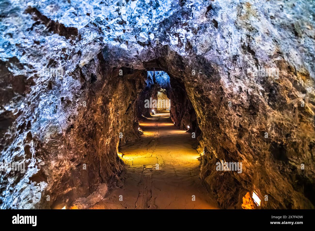 Interior of Mina El Eden, a historic mine in Zacatecas. UNESCO world ...
