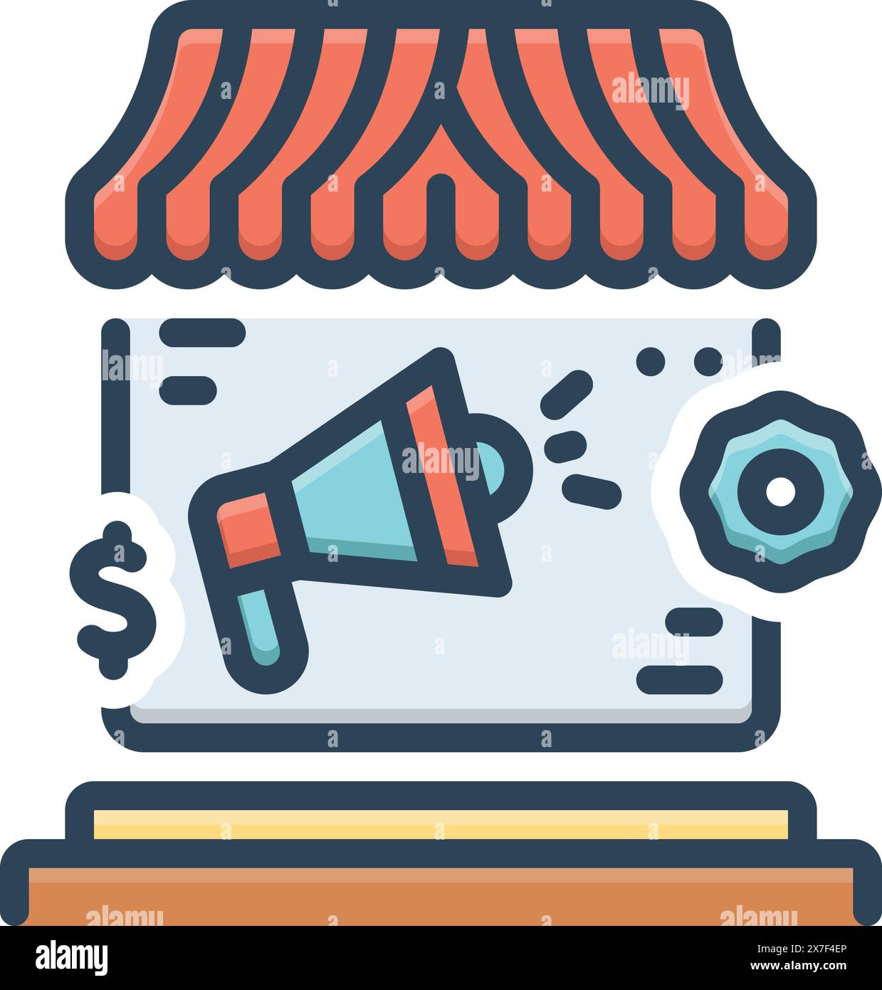 Megaphone promotion marketing ads Stock Vector Images - Alamy