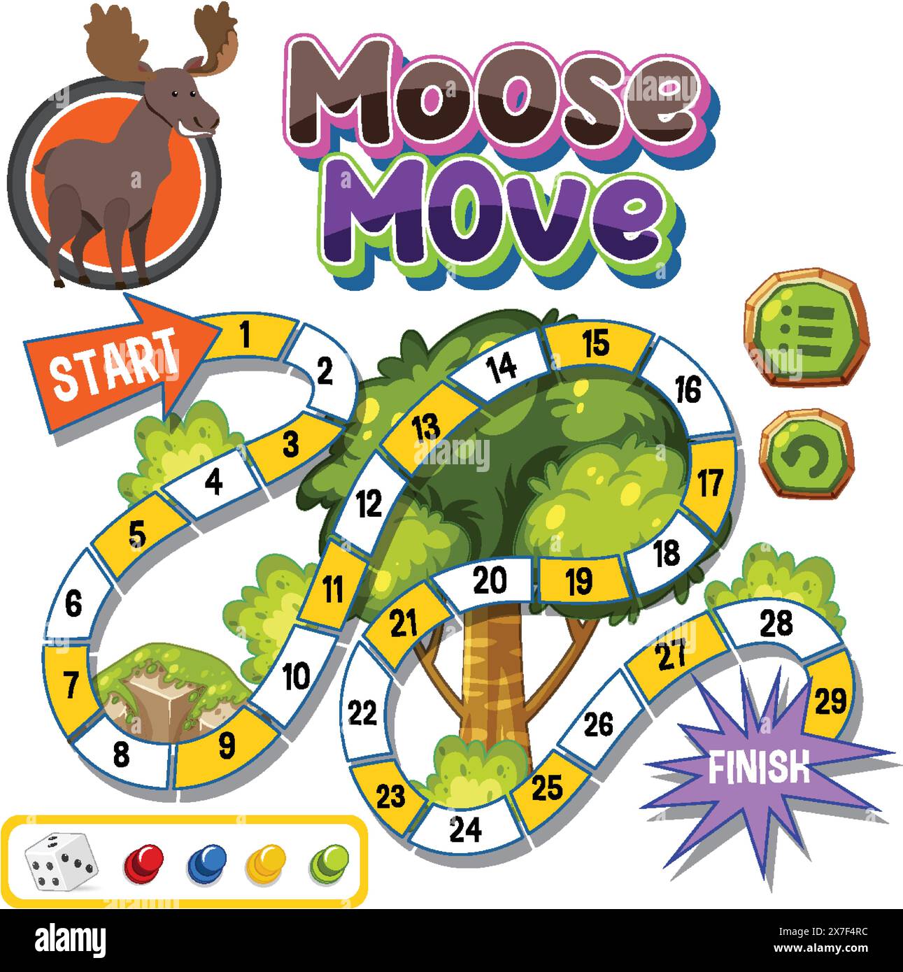 Fun and engaging moose-themed board game Stock Vector Image & Art - Alamy