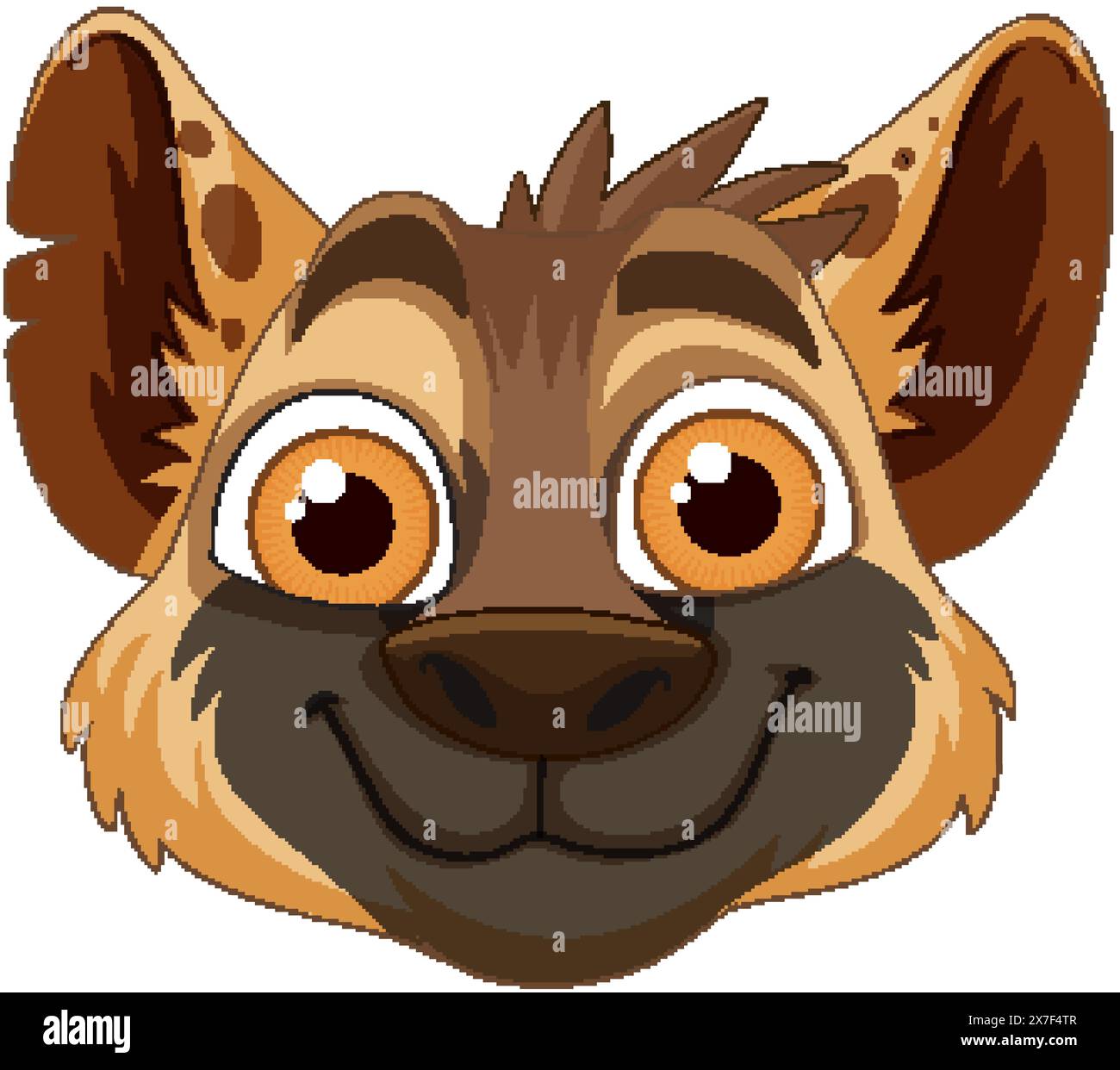Smiling hyena with big, expressive eyes Stock Vector Image & Art - Alamy