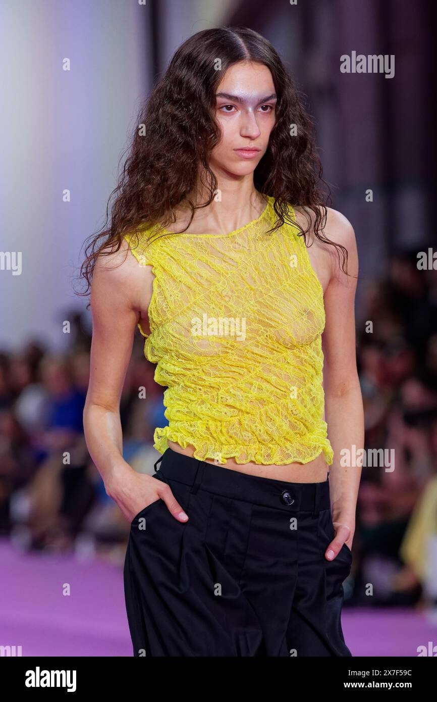 A model walks the runway during the ANNA QUAN Presented by eBay show ...