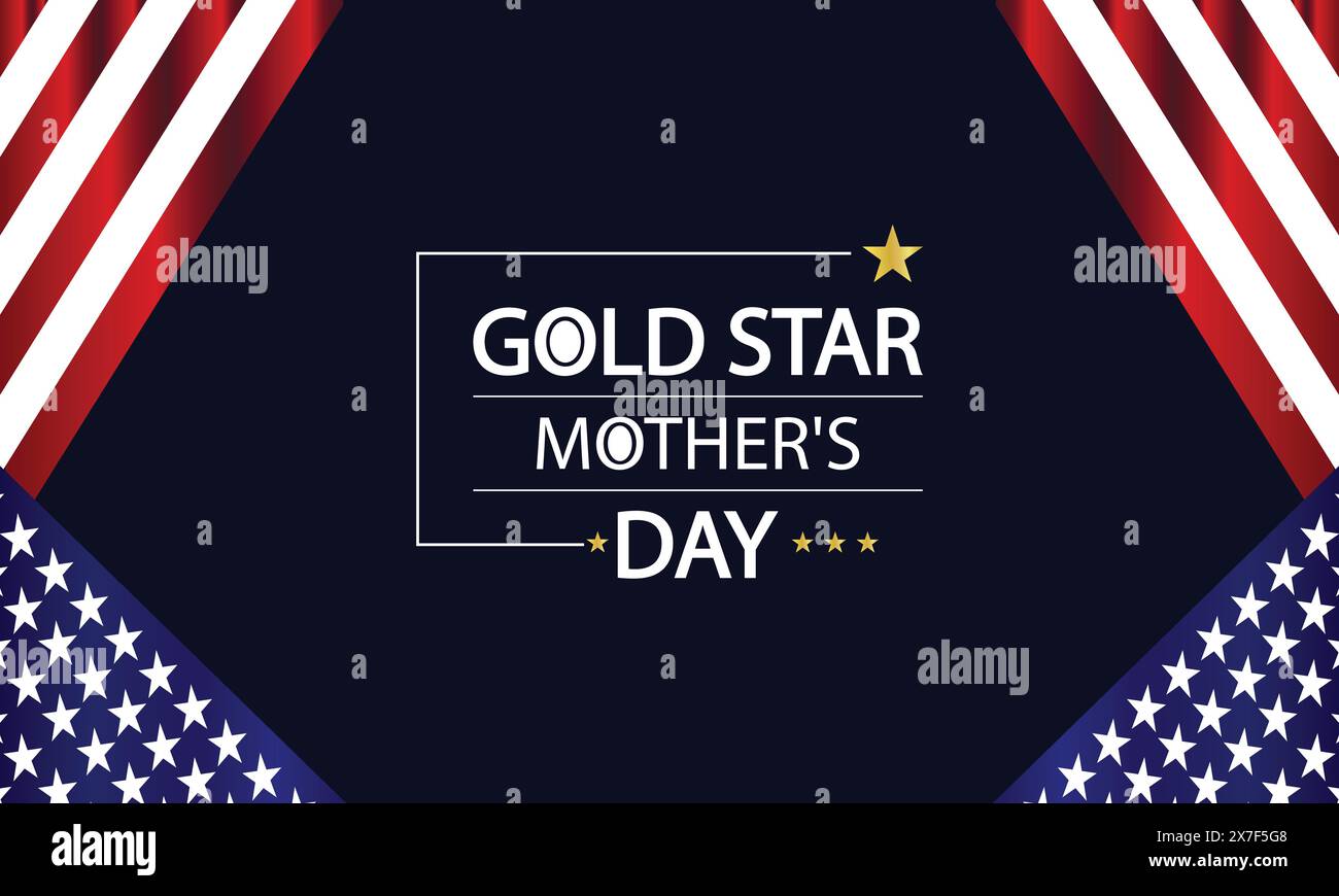 Celebrating Gold Star Mother's in Chic Text Design Stock Vector Image ...