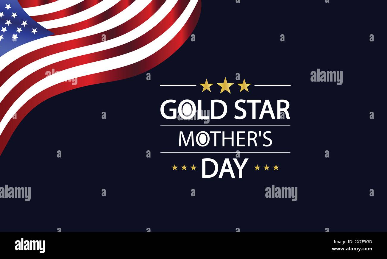 Celebrating Gold Star Mother's in Chic Text Design Stock Vector Image ...