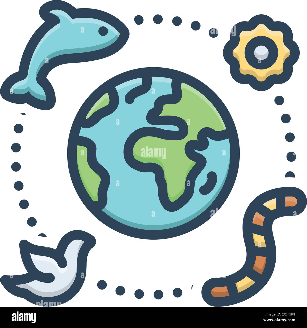 Animal biodiversity icon Stock Vector Images - Alamy