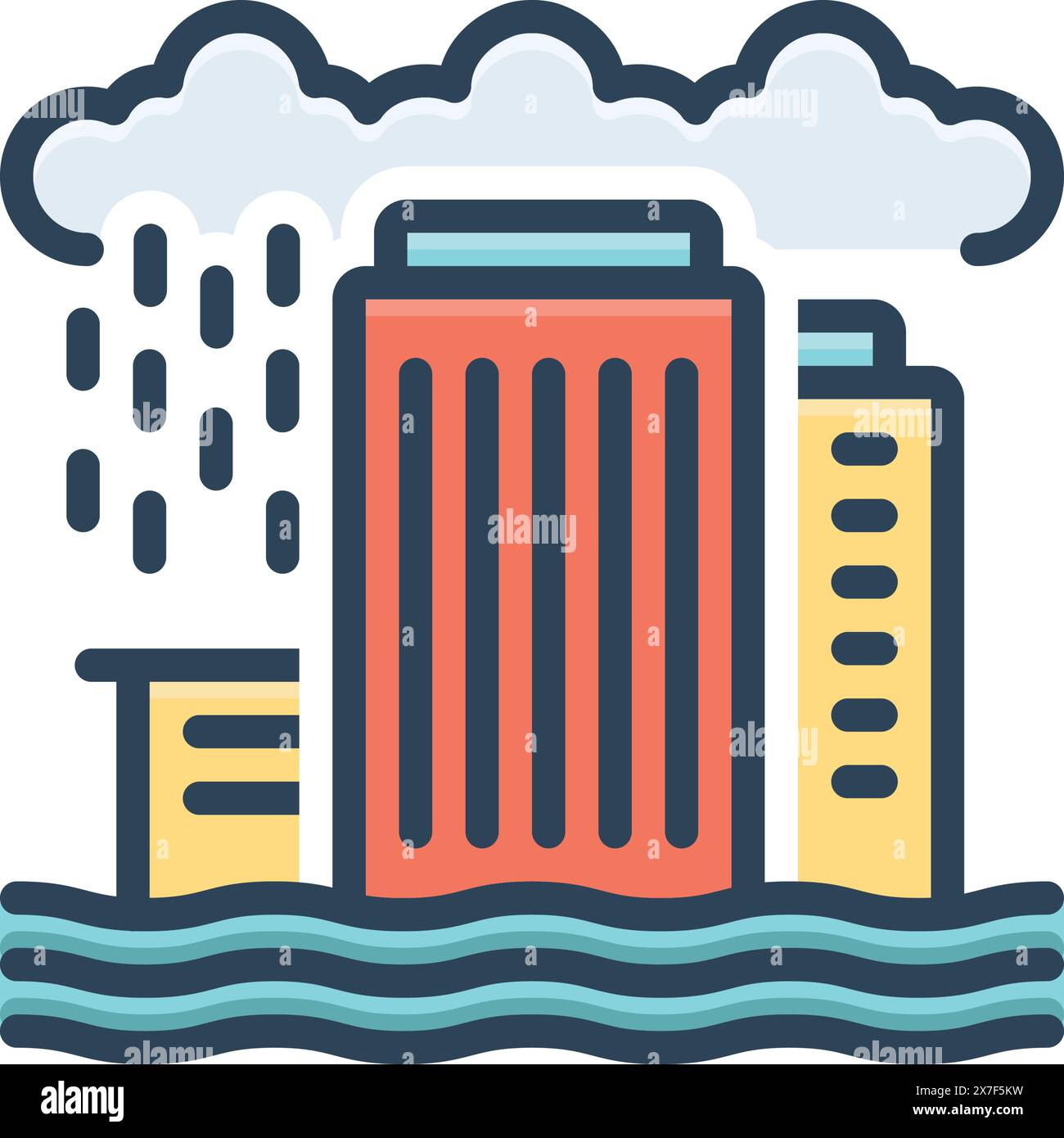 Icon for flooding, deluge Stock Vector Image & Art - Alamy