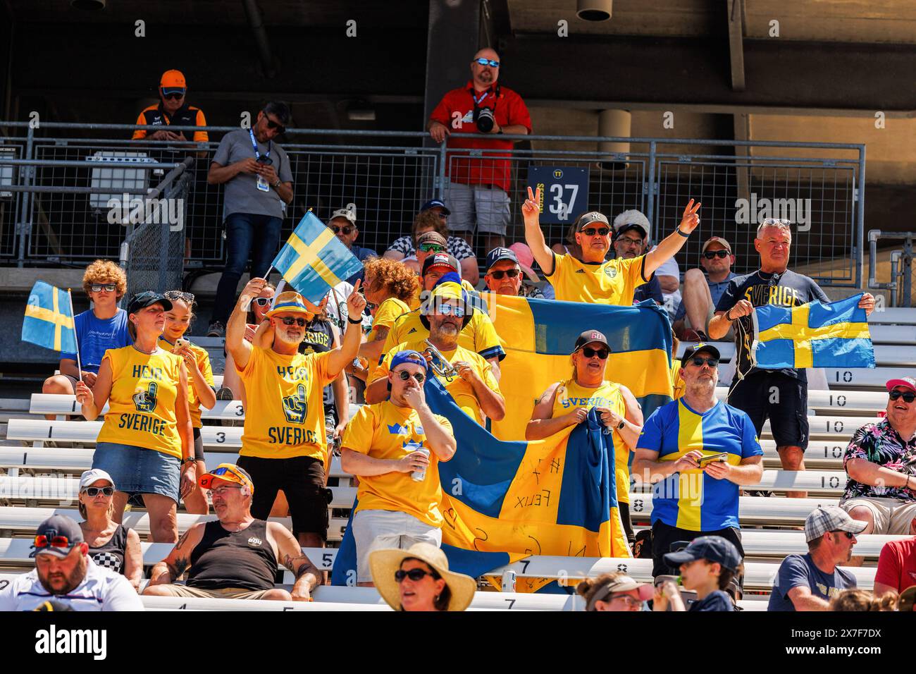 Indianapolis, United States. 19th May, 2024. Swedish fans cheer for ...
