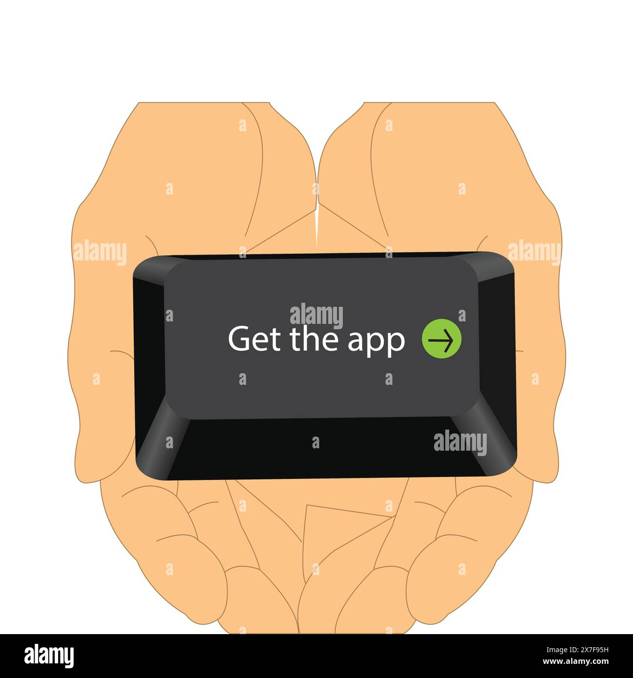 Download app button Stock Vector Images - Alamy