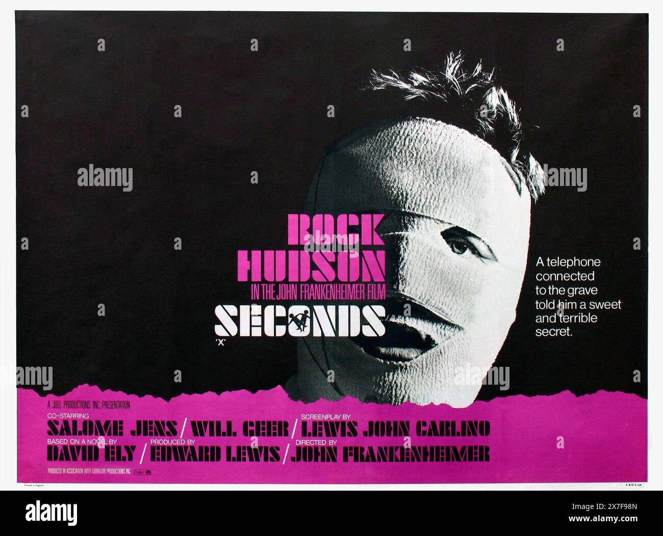 Seconds (Paramount, 1966). Poster British Rock Hudson Stock Photo - Alamy