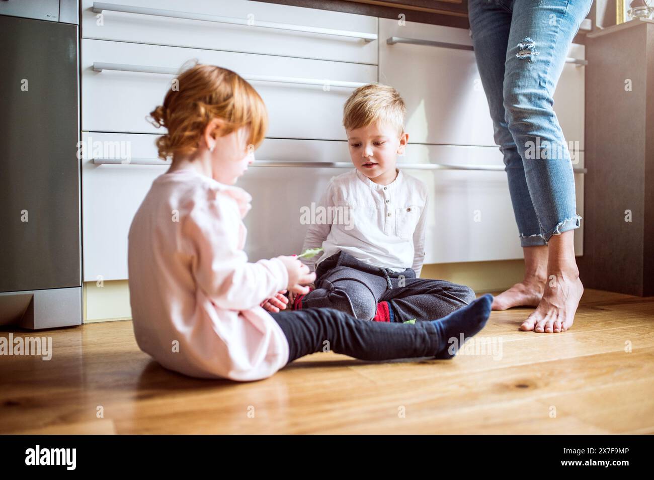 Grandma takes care of the grandchildren while their parents are at work ...