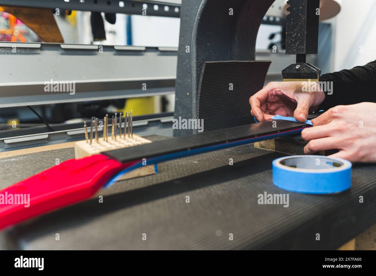 Guitar thread placement making hi-res stock photography and images - Alamy