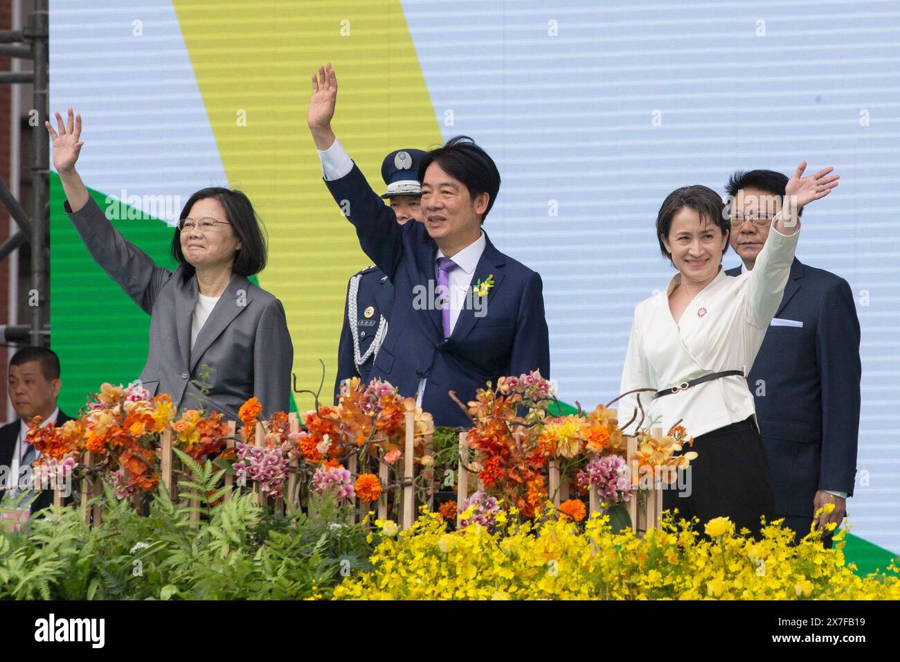 Taiwan former President Tsai Ing-wen, President Lai Ching-te and vice ...
