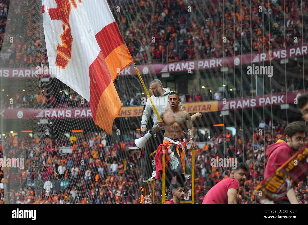 Rams Park, Istanbul, Turkey. 19th May, 2024. Galatasaray fans during a ...