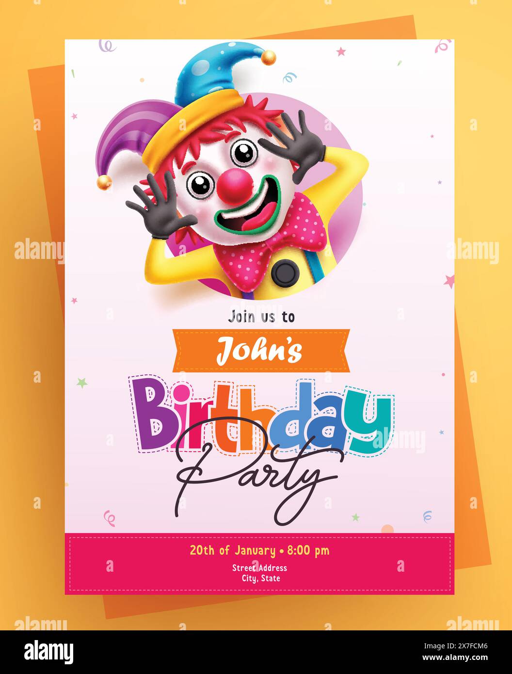 Birthday invitation card vector poster design. Birthday invitation with ...