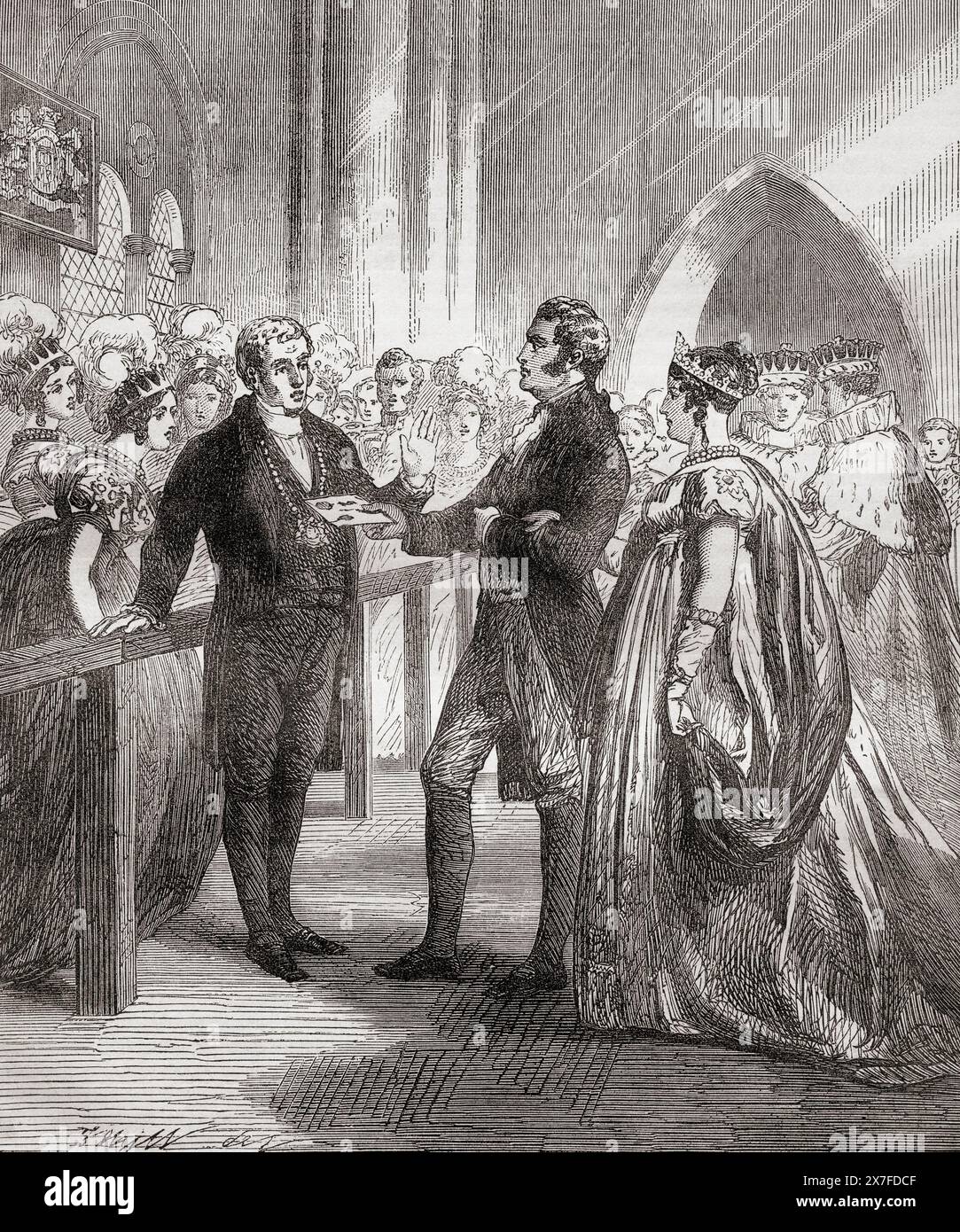 Queen Caroline refused entry to Westminster Abbey for the coronation of ...