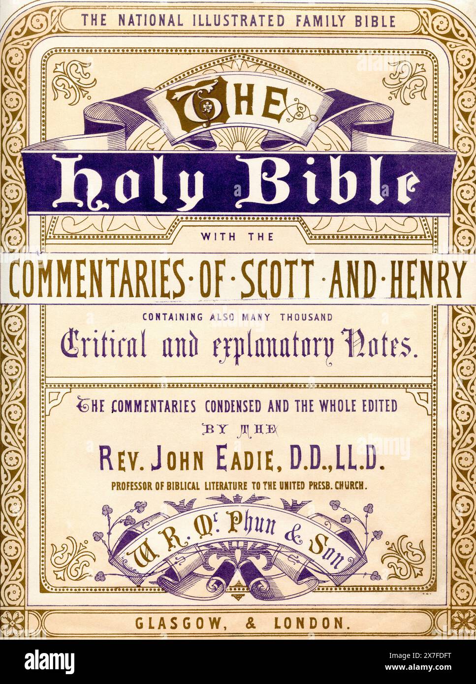 Frontispiece to The Holy Bible with the commentaries of Scott and Henry ...