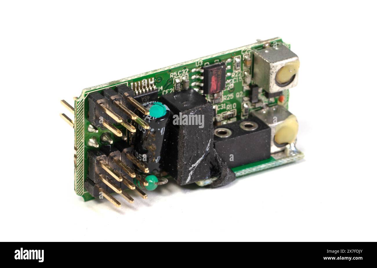 Small computer processing unit system on micro chip printed circuit ...