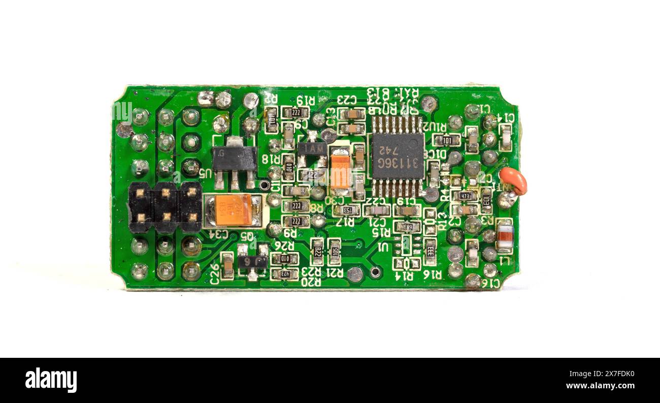 Small Computer Processing Unit System On Micro Chip Printed Circuit