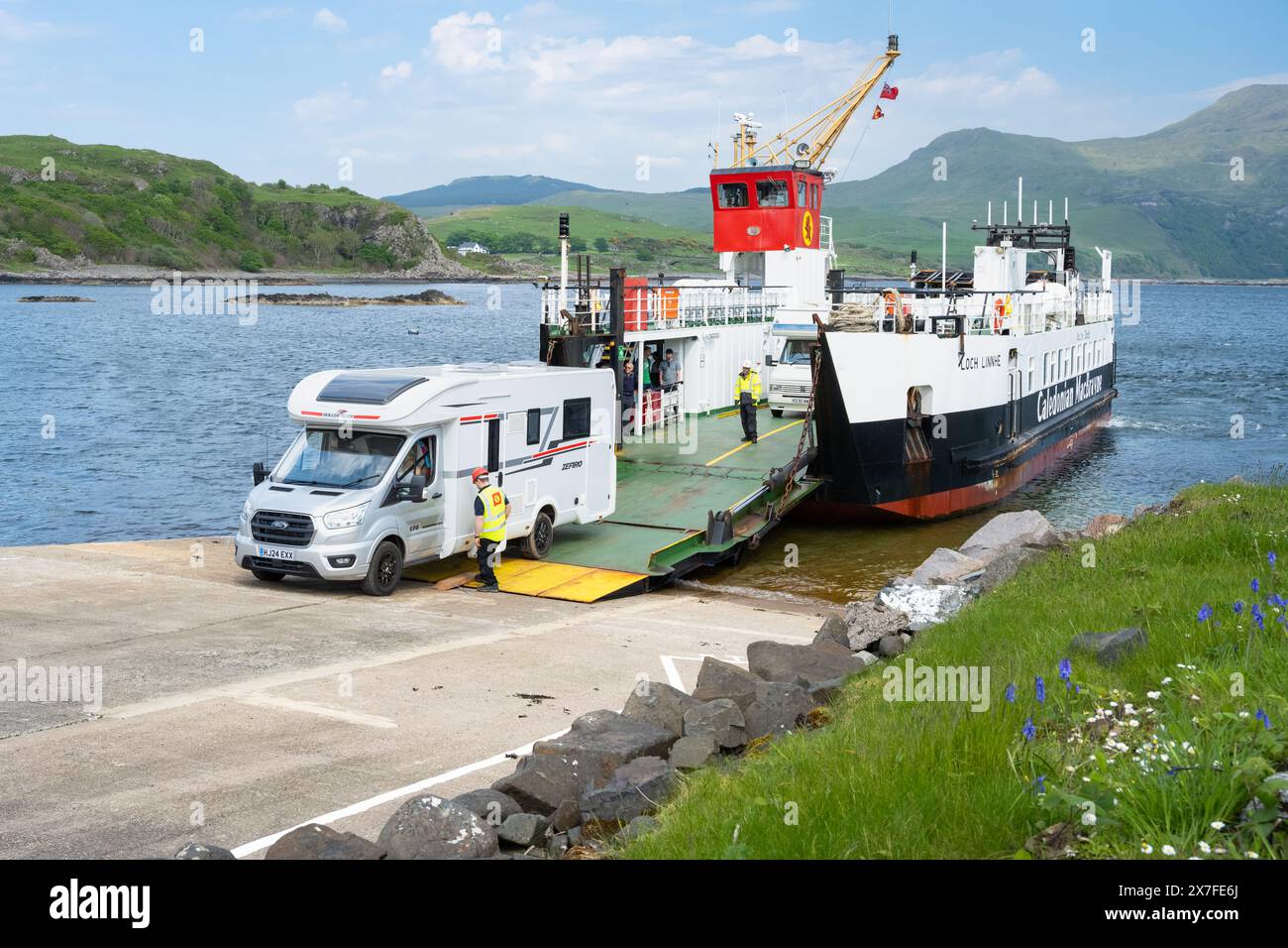 Motorhomes leaving calmac ferry hi-res stock photography and images - Alamy