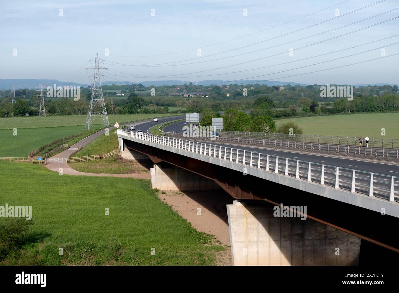 Carrington Bridge from Ketch Viewpoint, Worcestershire, England, UK ...