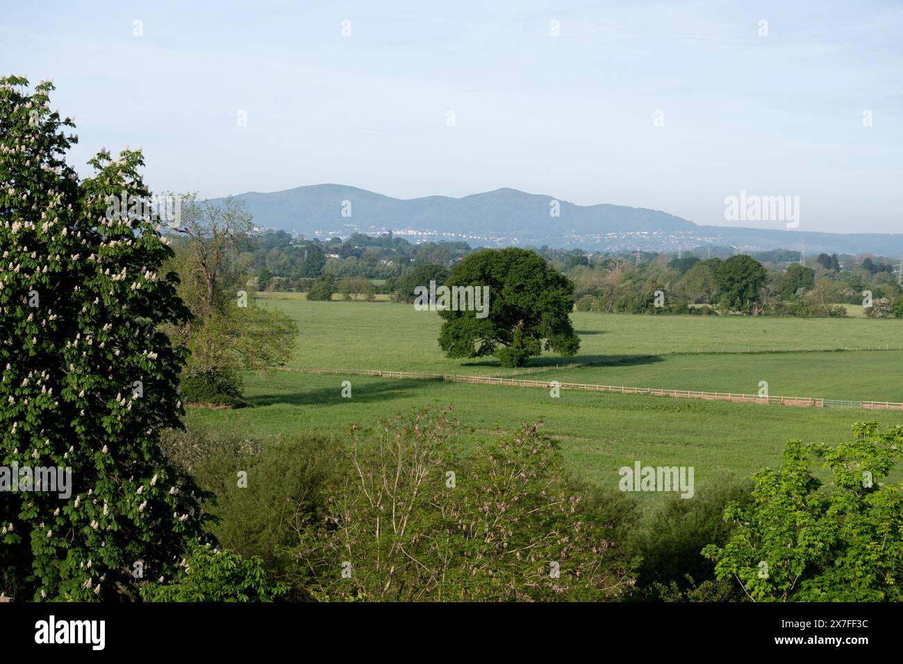 The Malvern Hills seen from Ketch Viewpoint, Worcestershire, England ...