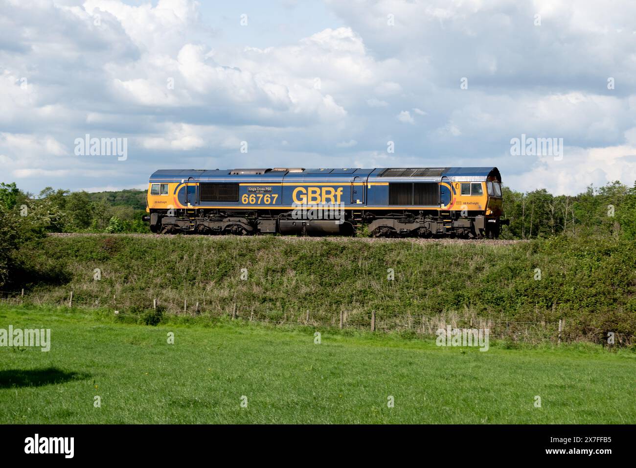 GBRf class 66 diesel locomotive No. 66767 "King`s Cross PSB 1971-2021 ...