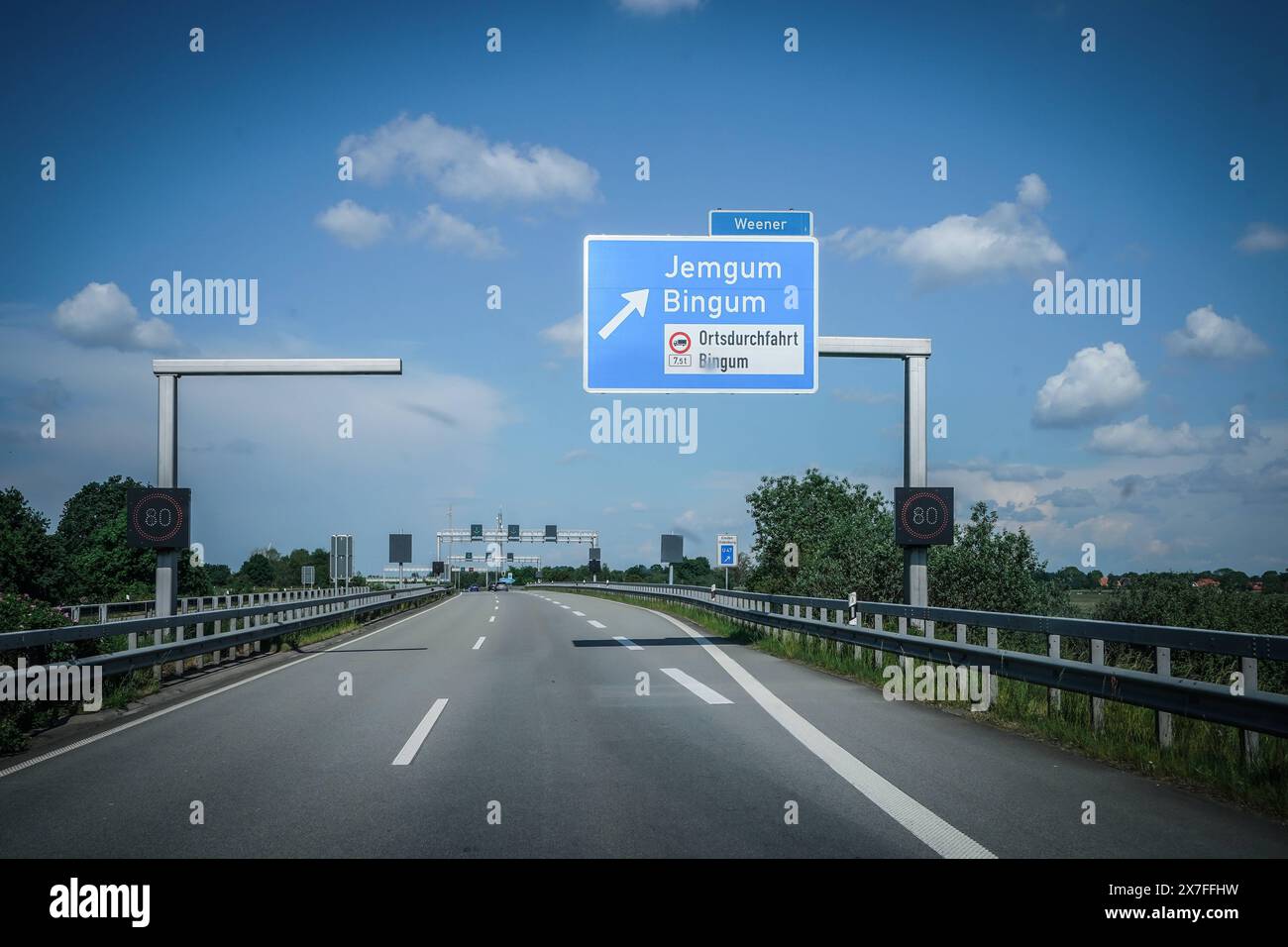 Wenig Befahrene Autobahn Schild