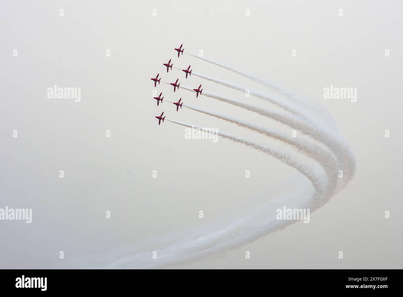 Palio Faliro,Greece -May 18,2024.RAF bitish acrobatic display team The ...