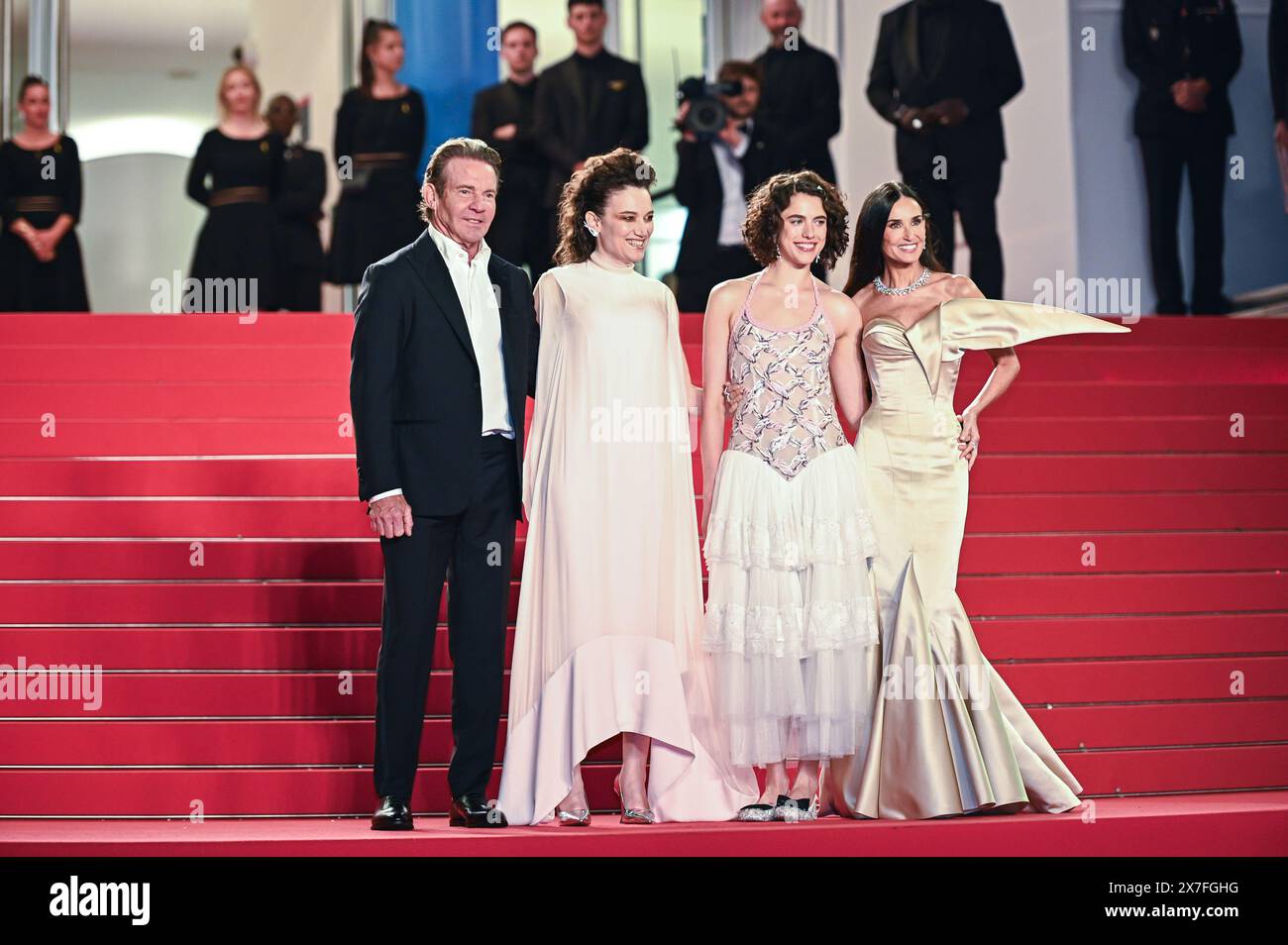 Dennis Quaid, Coralie Fargeat, Margaret Qualley and Demi Moore attend ...