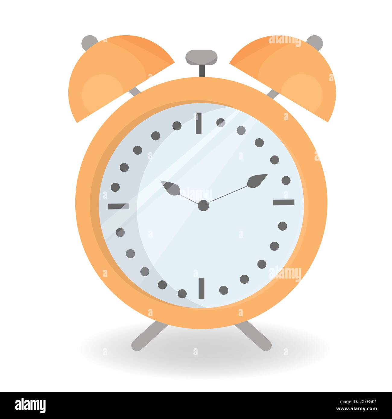 Alarm clock isolated on white background stock vector illustration ...