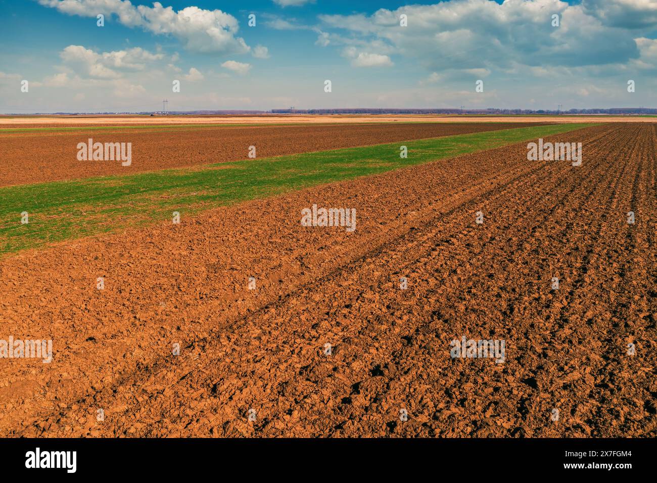 Agricultural field soil after tillage, high angle view Stock Photo - Alamy