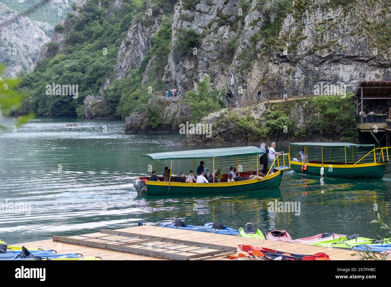 Matka Canyon, Saraj, North Macedonia, May 19, 2024: Tourists visiting ...