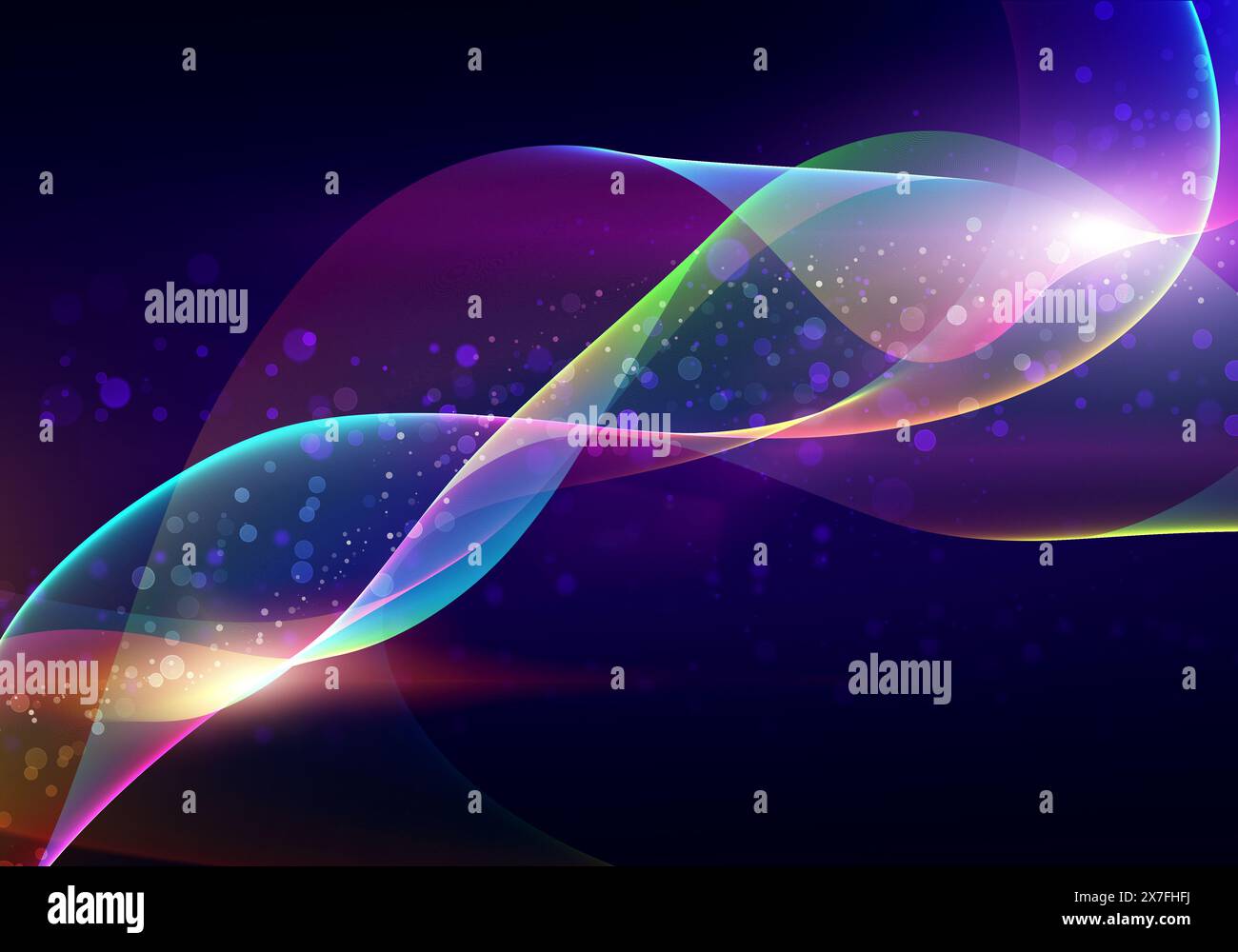 Creative abstract banner illustration. Rainbow colored liquid waves ...